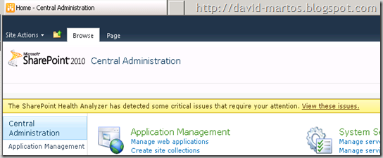 SharePoint Health Analyzer ~ David Martos' Blog
